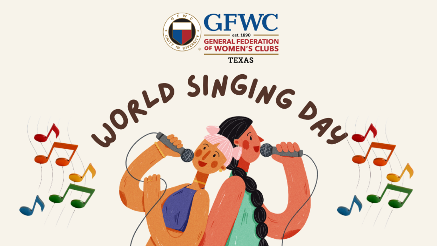 Area woman’s clubs invite all to join in World Singing Day