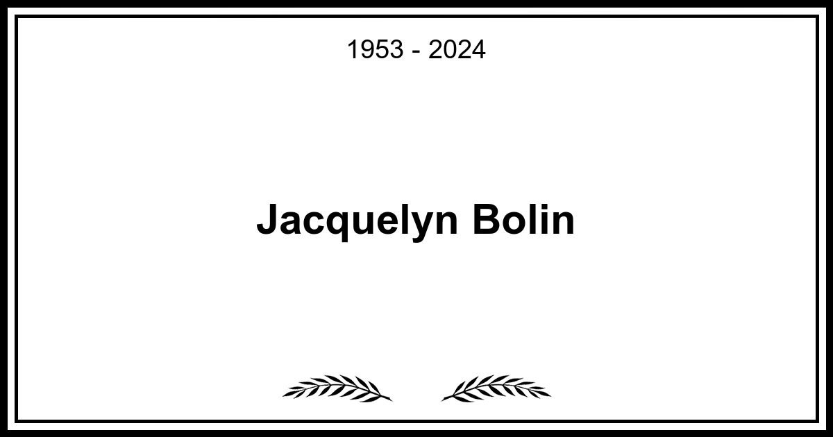 Obituary: Jacquelyn Bolin